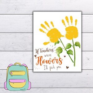 Teacher Appreciation Gift | Handprint Keepsake Art Crafts for Teachers ...