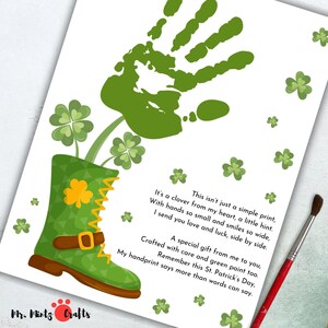 St. Patrick’s Day Handprint Craft With Poem | Shamrock Handprint Art ...