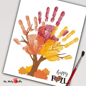 Fall Handprint Art Craft for Preschool Toddler Kids | Happy Fall ...