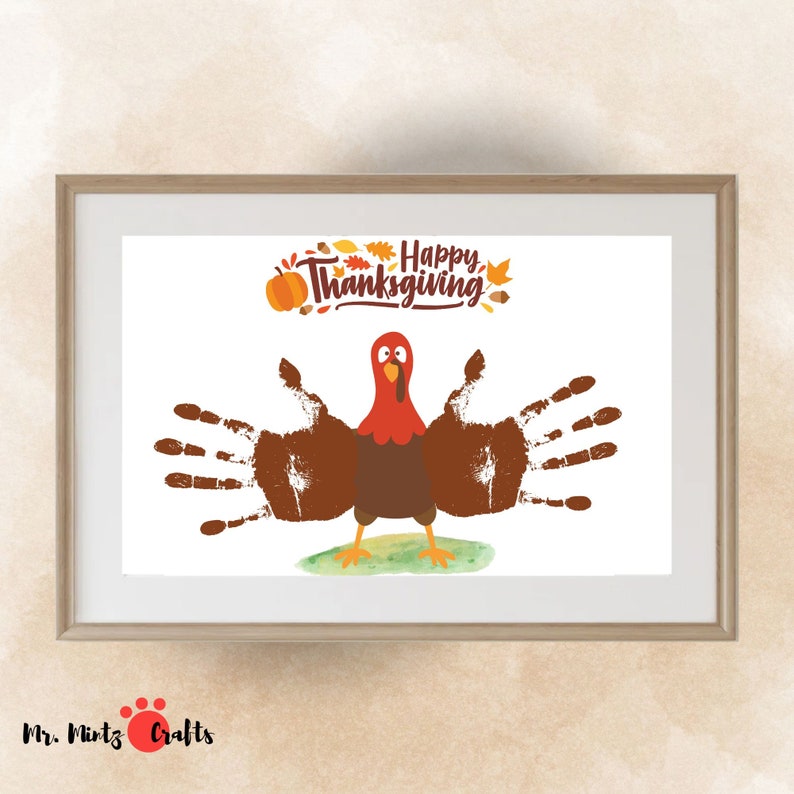 Thanksgiving Handprint Art Craft Activities for Kids Turkey - Etsy