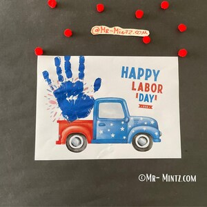 Labor Day Handprint Art Craft | Firework Handprint Art | Happy Labor ...