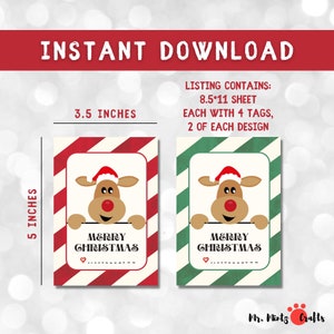 Reindeer Candy Cane Holder Template | Candy Cane Gram | Christmas Candy ...