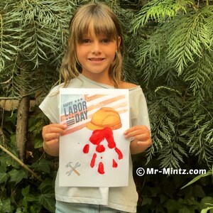 Labor Day Patriotic Handprint Art Crafts | Labour Day Gift | Labor Day ...
