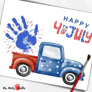Fourth of July Handprint Art Craft Firework Handprint Art Happy 4th of ...