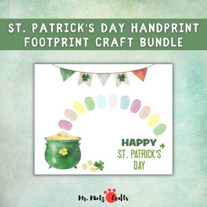 St Patrick's Day Handprint Footprint Crafts Activities for Kids | St ...