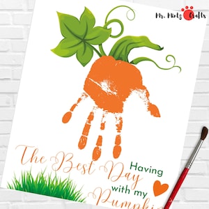 Thanksgiving Handprint Art Craft Activities for Kids | Pumpkin Craft ...