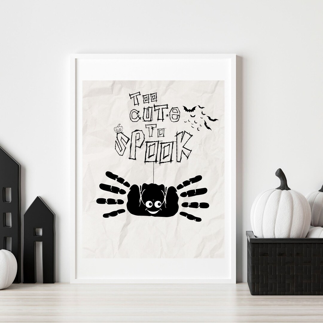 Halloween Handprint Art Craft | Too Cute to Spook Handprint Fall Art ...