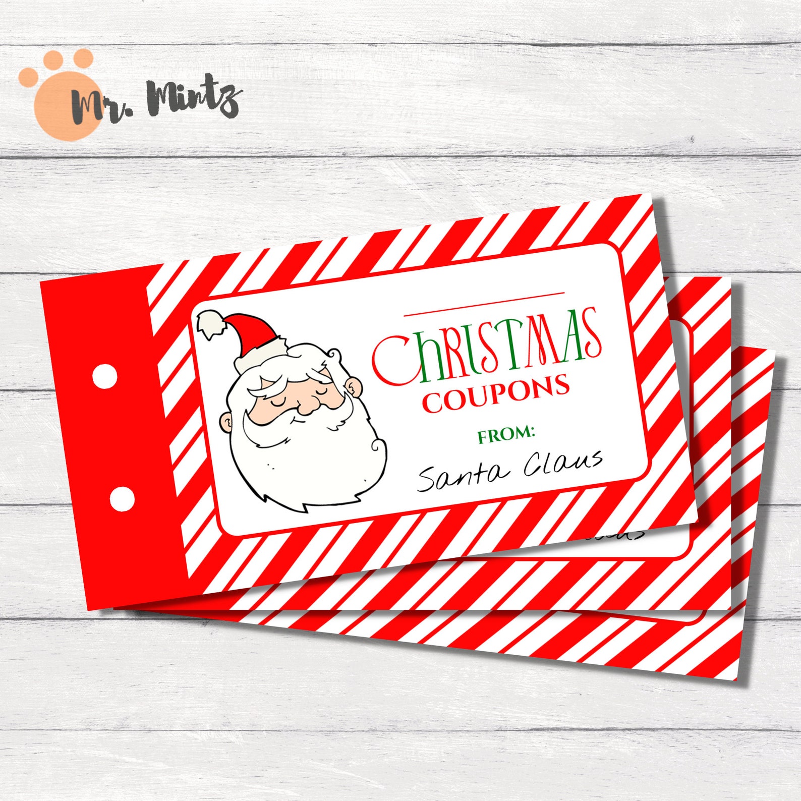 Christmas Coupon Book Stocking Stuffer Printable Coupon - Etsy