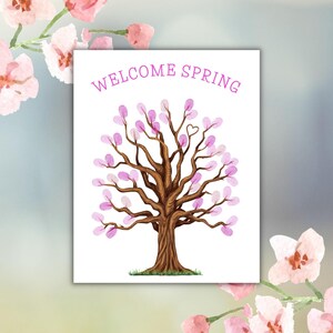 Spring Handprint Fingerprint Art Craft for Kids Printable | Flower ...