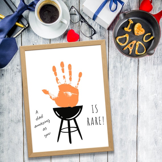 Handprint Art for Father's Day Father's Day Gift | Etsy
