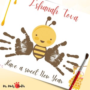 Rosh Hashanah Handprint Art Craft | Rosh Hashanah Card | Rosh Hashanah ...