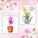 Mothers Day Handprint Fingerprint Art Craft Printable From Son Daughter ...