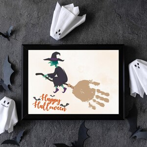 Handprint Witch Craft for Kids | Fall Preschool Handprint Art Crafts ...