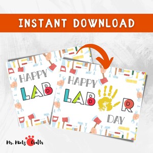Labor Day Handprint Art Craft | Labor Day Card | Happy Labor Day ...