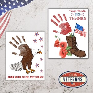 Veterans Remembrance Memorial Day handprint Art Craft Toddler ...