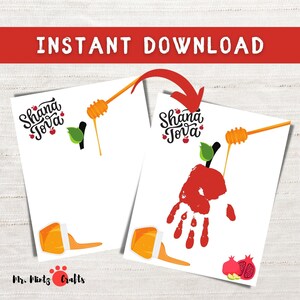 Rosh Hashanah Handprint Art Craft | Rosh Hashanah Card | Rosh Hashanah ...