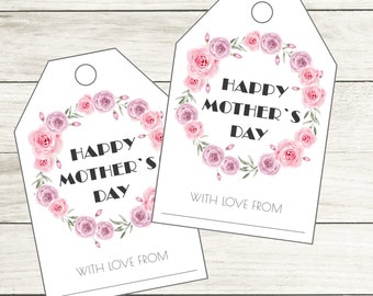 Mother's Day Gift Tags, Printable Mothers Day Treat Tags, Mothers Day ...