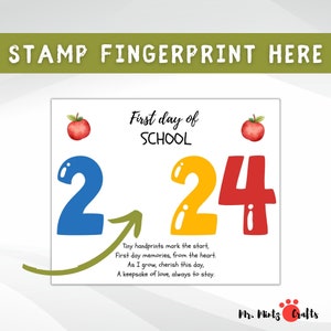 First Day of School Handprint Art | Kindergarten Preschool Handprint ...