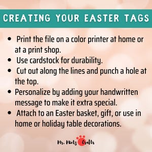 Printable Happy Easter Gnome Bunny Gift Tags – 12 Cute Bunny Tags for ...