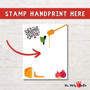 Rosh Hashanah Handprint Art Craft | Rosh Hashanah Card | Rosh Hashanah ...