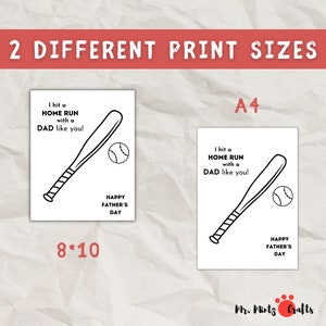 Handprint Art Craft Father's Day Gift for Dad Baseball Dad Gift Fathers ...