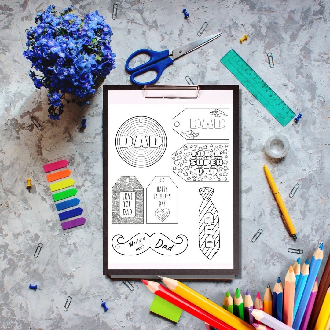 Fathers Day Gift Tag Template Printable | Fathers Day Treat Favor Tag ...