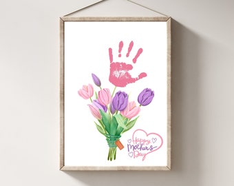 Mom Handprint Art Craft - Etsy