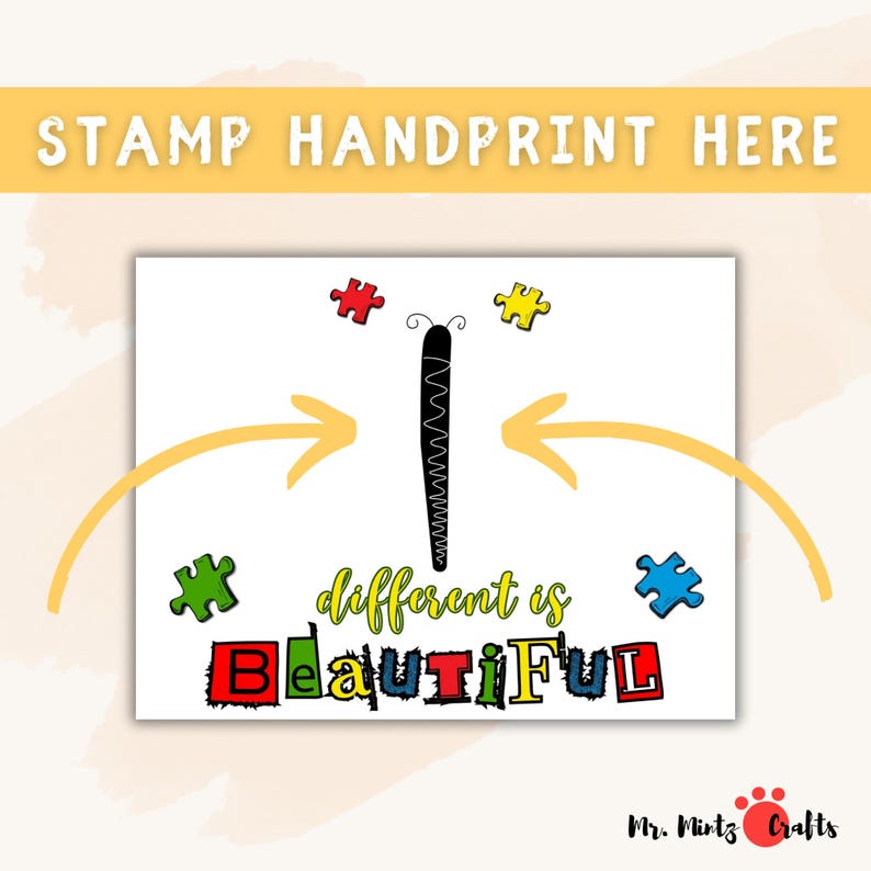 Autism Awareness Handprint Crafts Kids | Different is Beautiful ...