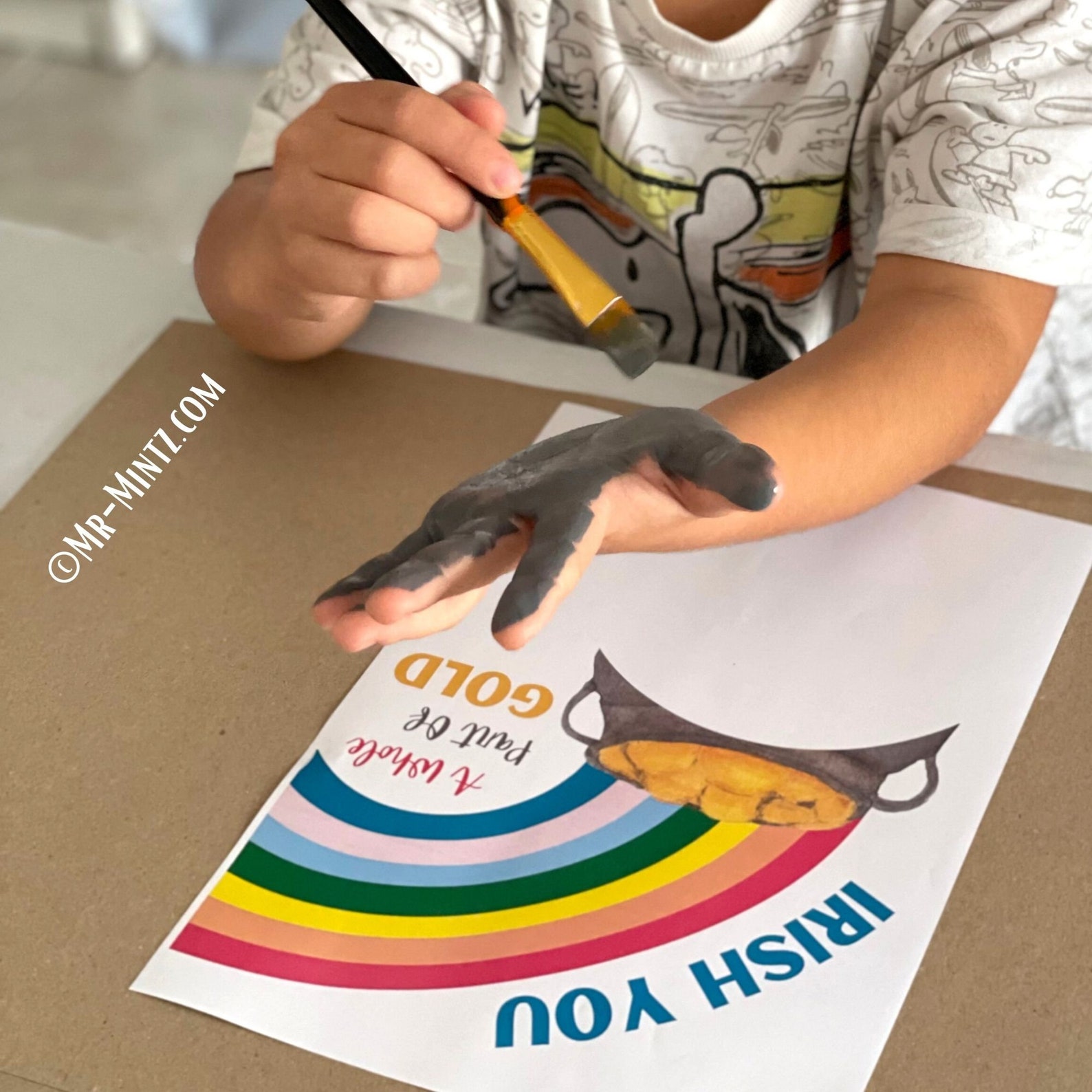 Irish You a Happy St Patrick's Day Handprint Art Craft | Pot of Gold ...