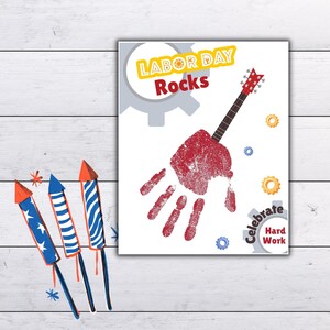 Labor Day Patriotic Handprint Art Crafts | Labour Day Gift | Labor Day ...