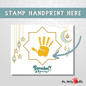 Ramadan Handprint Art Craft Printable | Ramadan Decor | Ramadan Cards ...