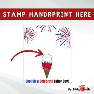 Labor Day Patriotic Handprint Preschool Art Craft Printable | Labor Day ...