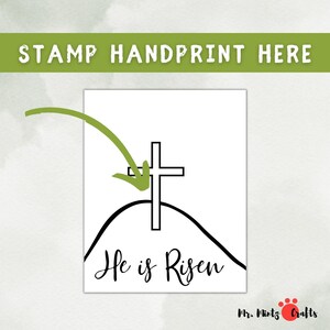 Christian Easter Handprint Art Craft | Christian Easter Coloring Page ...