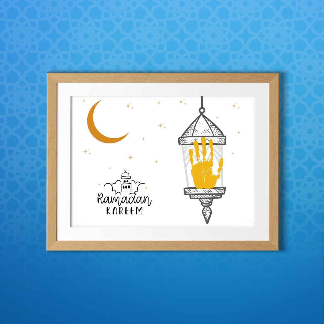 Ramadan Handprint Art Craft Printable | Ramadan Cards | Arabic ...