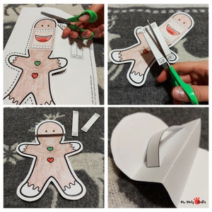 Gingerbread Man Puppet Craft Template Print Out for Kids Preschool ...