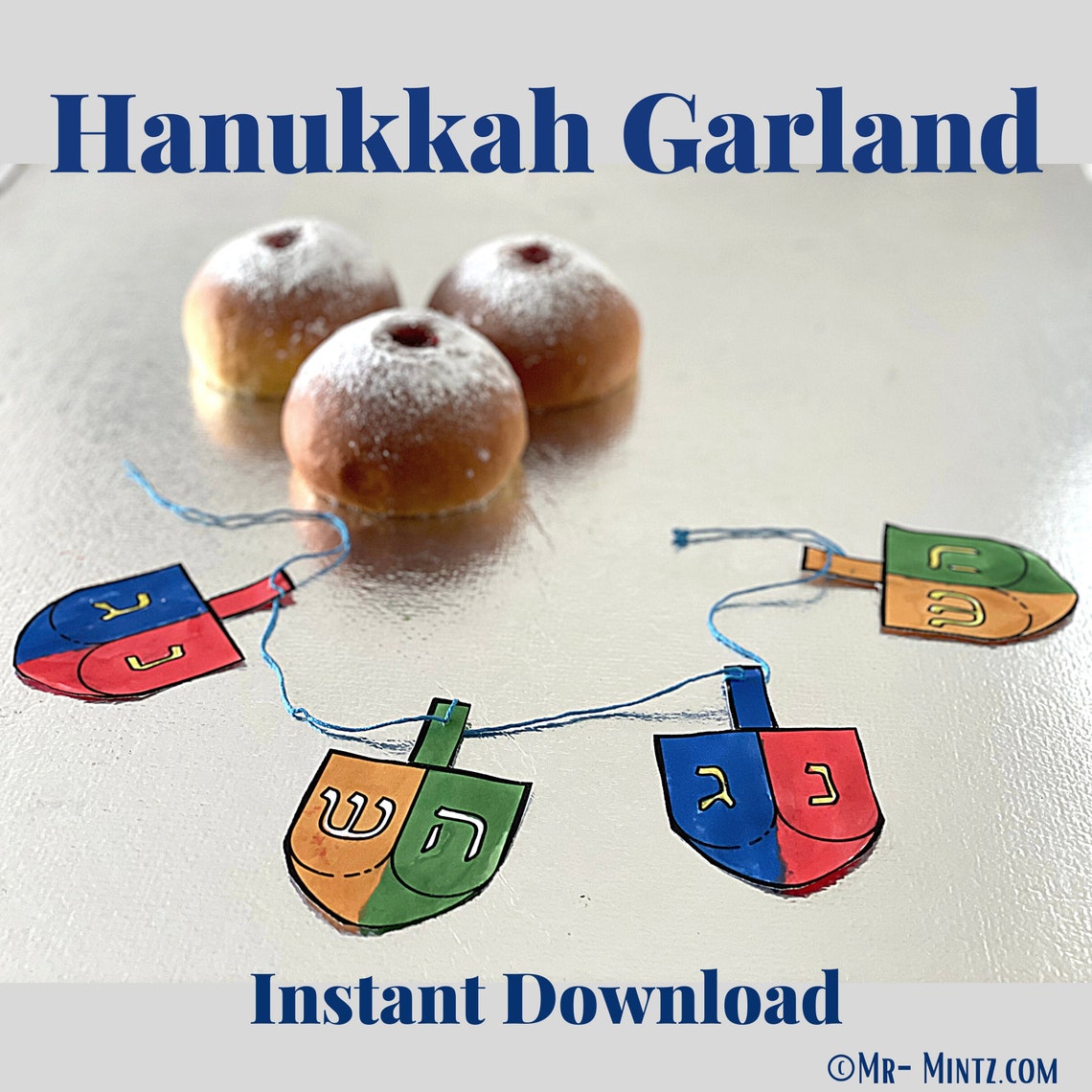 Hanukkah Garland | Jewish Gift | Hanukkah Crafts | Hanukkah Decoration ...