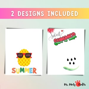 Summer Handprint Art Craft for Kids Printable | Pineapple Watermelon ...
