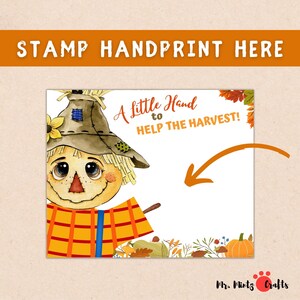 Fall Scarecrow Handprint Art Craft | Autumn Harvest Art Craft ...