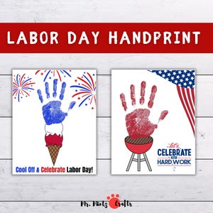 Labor Day Patriotic Handprint Art Crafts | Labour Day Gift | Labor Day ...