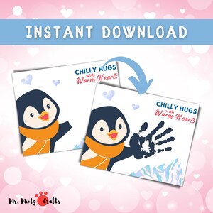 Penguin Handprint Craft for Kids | Chilly Hugs With Warm Hearts ...