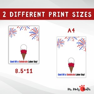Labor Day Patriotic Handprint Preschool Art Craft Printable | Labor Day ...