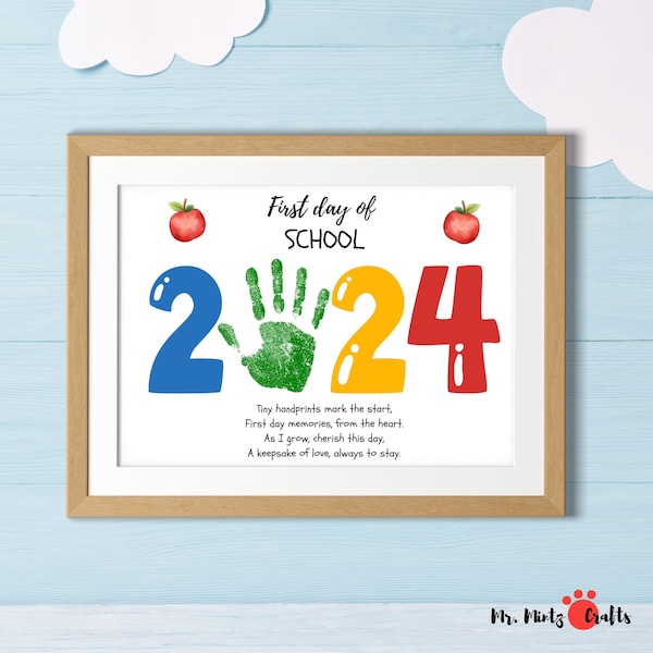 Back to School Handprint Craft - Etsy