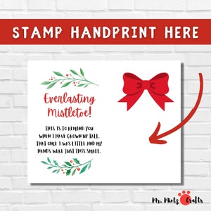 Christmas Mistletoe Handprint Art Craft Template Printable Downloads ...