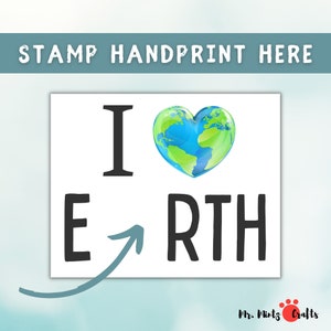 Earth Day Handprint Art Craft | Earth Day Printable for Kids | Happy ...
