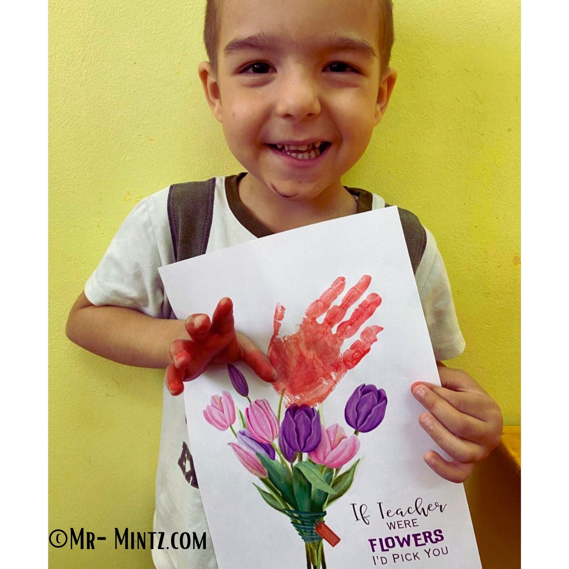Teacher Appreciation Gift | Handprint Keepsake Art Crafts for Teachers ...