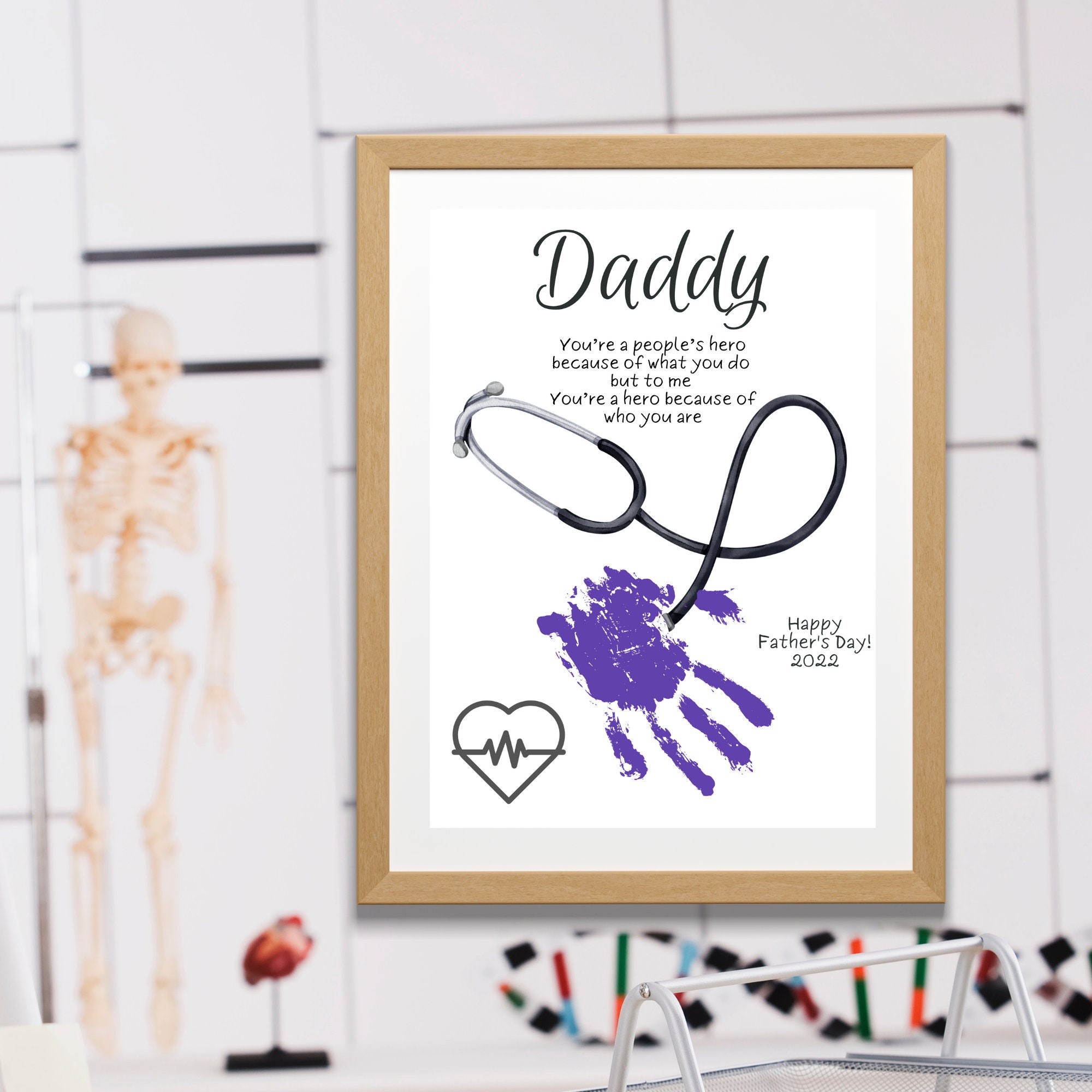 Handprint Art Craft Gift for Dad Handprint Fathers Day Craft - Etsy
