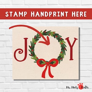 Christmas Handprint Art Crafts Template Printables Downloads | JOY to ...