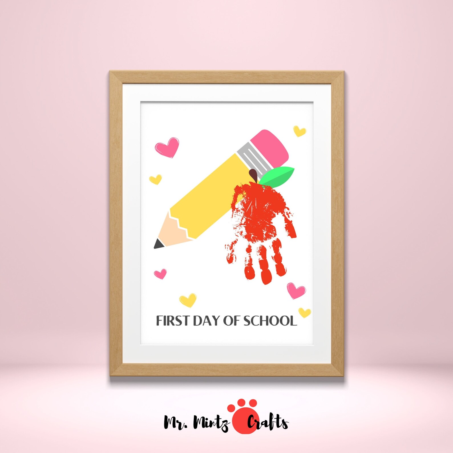 First Day of School Handprint Art Craft Back to School Handprint ...