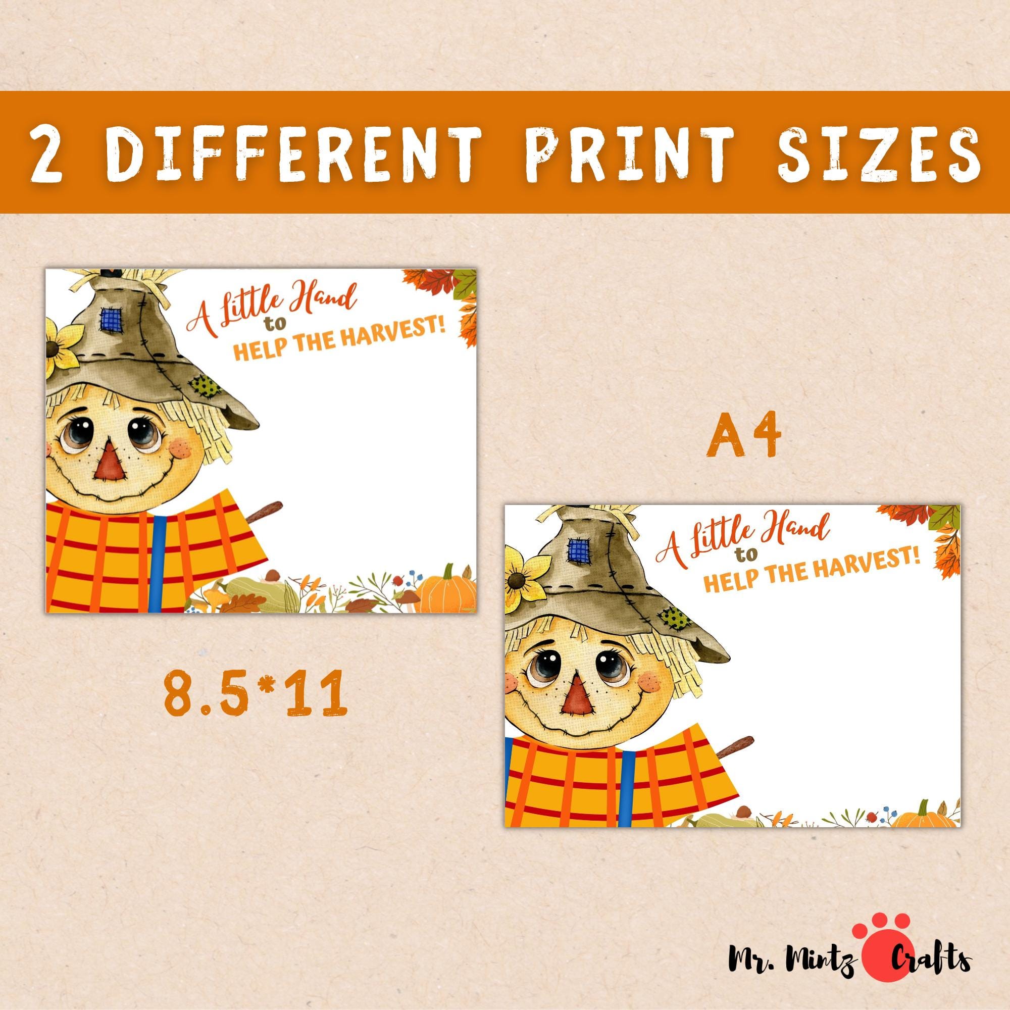 Fall Scarecrow Handprint Art Craft | Autumn Harvest Art Craft ...