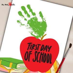 First Day of School Handprint Art Craft | Back to School Handprint ...